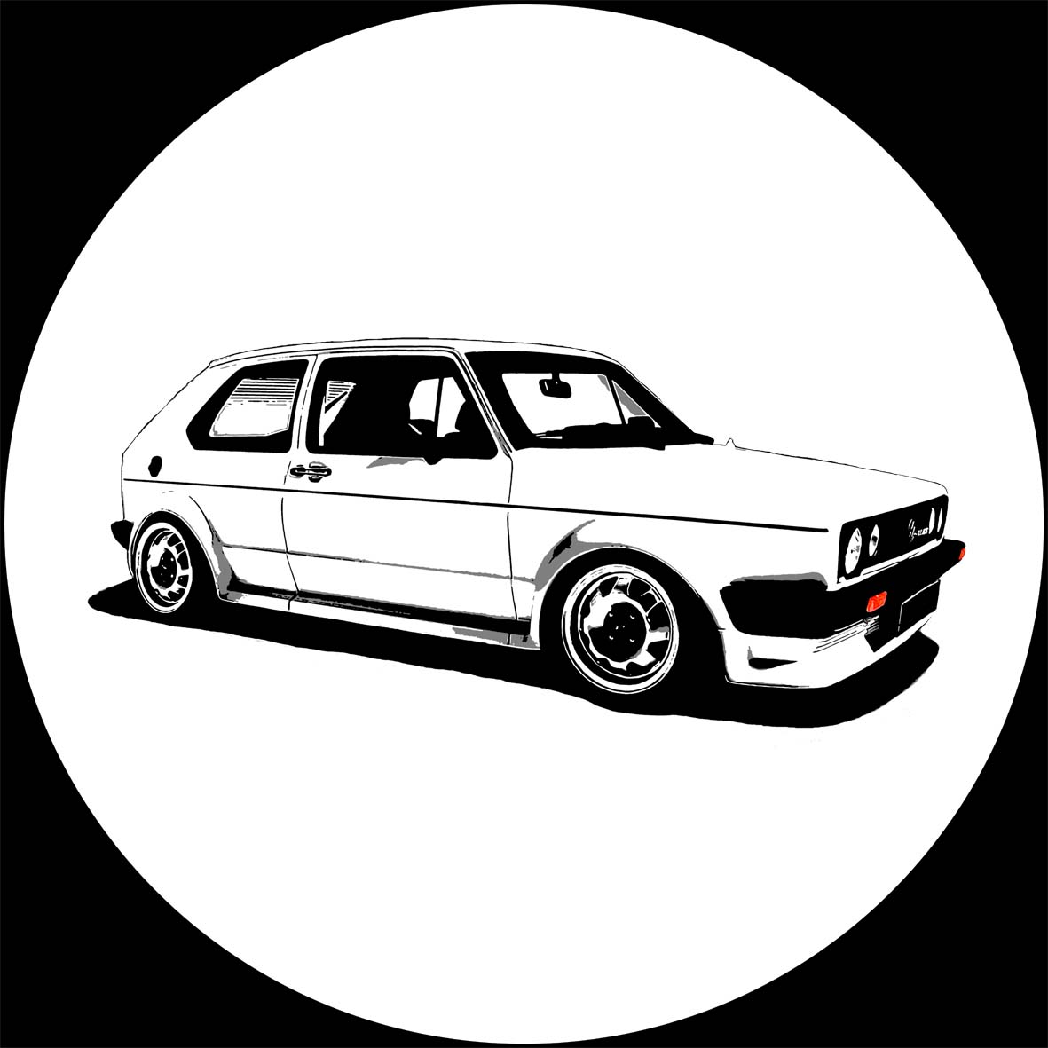 ‘Mk1 Golf Gti Series 1’ 12″ Vinyl Record Wall Clock | The Records Ticking