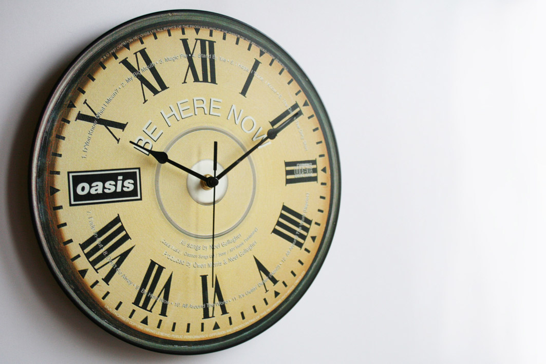 Oasis – Be Here Now CD Art – 12″ LP Vinyl Record Wall Clock | The ...