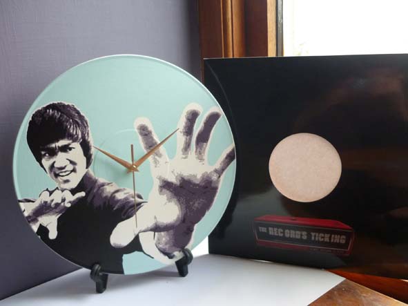 Bruce Lee – 12″ LP Vinyl Record Handmade Wall Clock | The Records Ticking