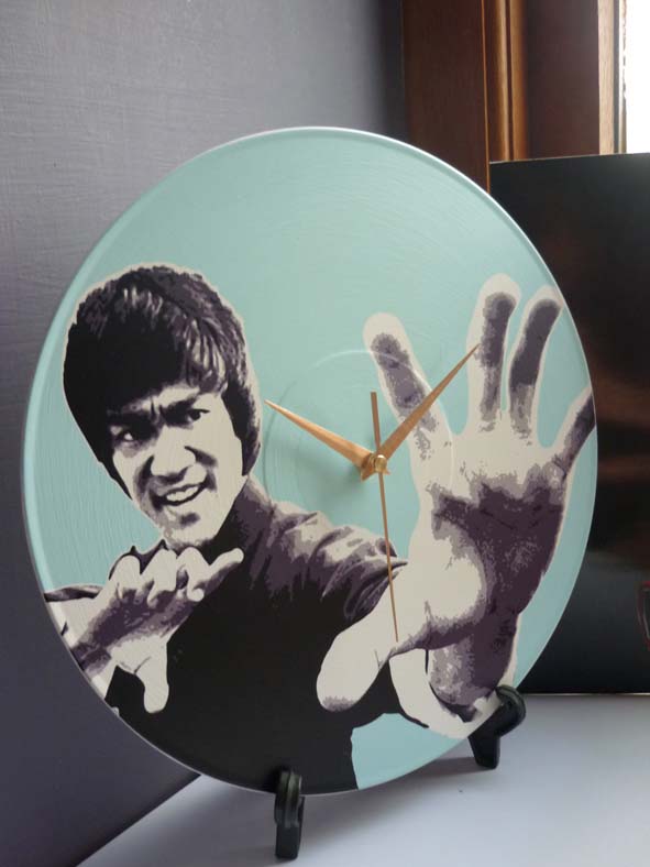 Bruce Lee – 12″ LP Vinyl Record Handmade Wall Clock | The Records Ticking