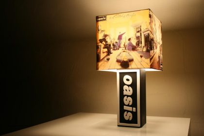 Handmade Oasis Lamp + Slane Castle Gig Shade | The Records Ticking