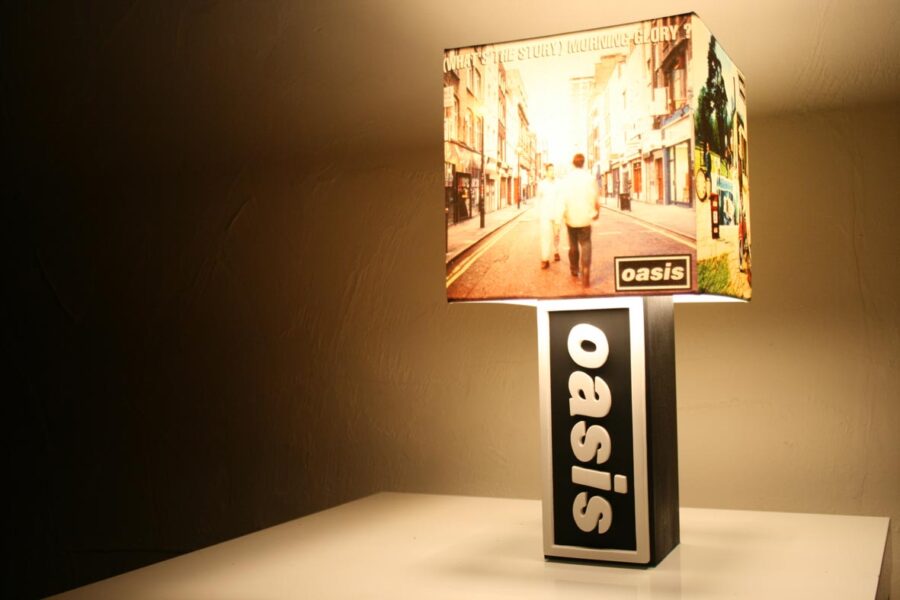 Handmade Oasis Lamp + Slane Castle Gig Shade | The Records Ticking