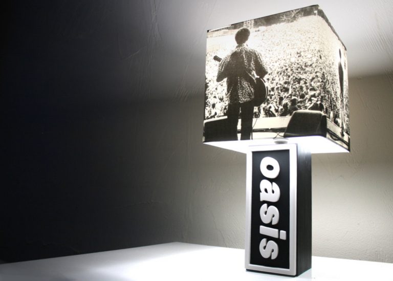Handmade Oasis Lamp + Slane Castle Gig Shade | The Records Ticking