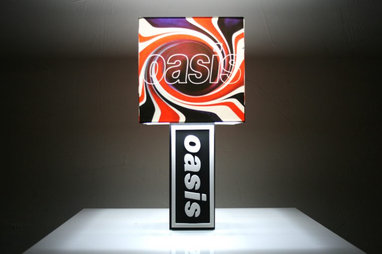 Handmade Oasis Lamp + Slane Castle Gig Shade | The Records Ticking