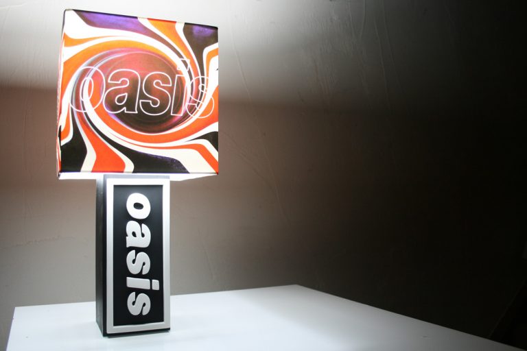 Handmade Oasis Lamp + Slane Castle Gig Shade | The Records Ticking