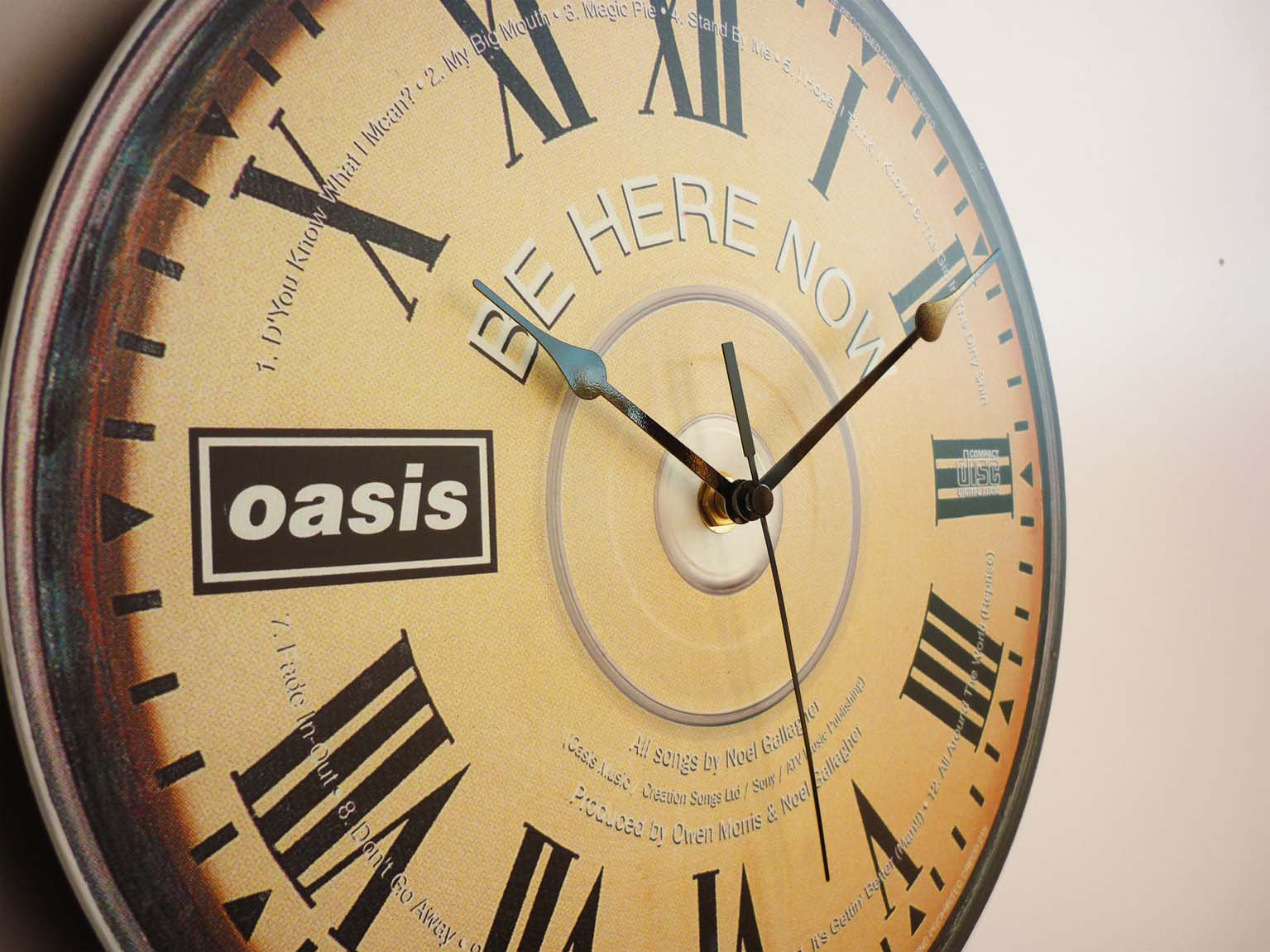 Oasis – Be Here Now CD Art – 12″ LP Vinyl Record Wall Clock | The ...