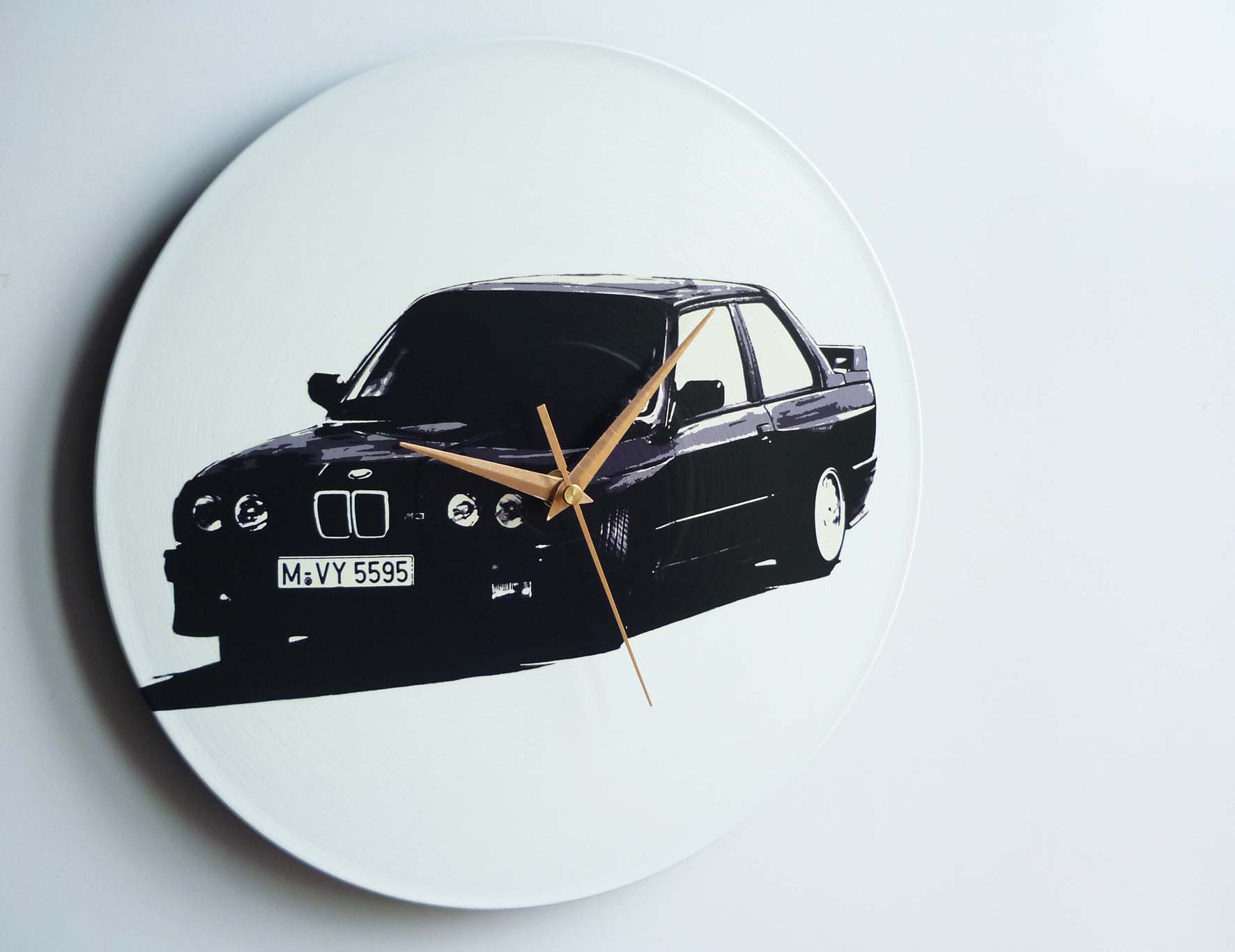 ‘E30 BMW M3’ – 12″ Vinyl Record Wall Clock | The Records Ticking