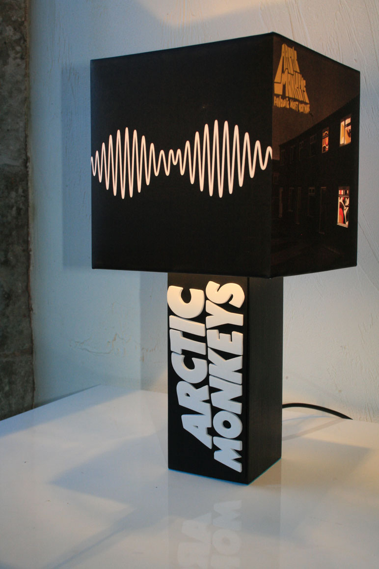 Handmade Arctic Monkeys Lamp + Album Cover Shade | The Records Ticking