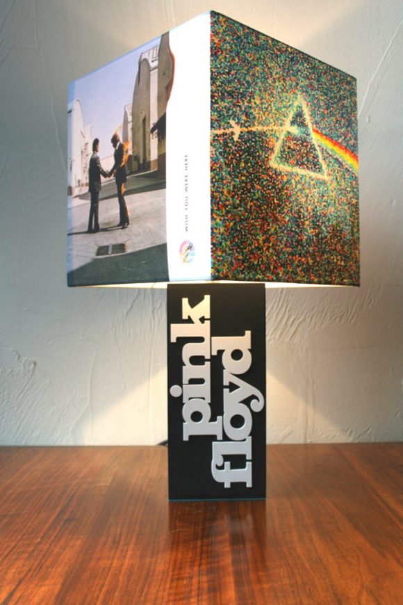 Handmade ‘Pink Floyd’ Lamp + Album Cover Shade | The Records Ticking