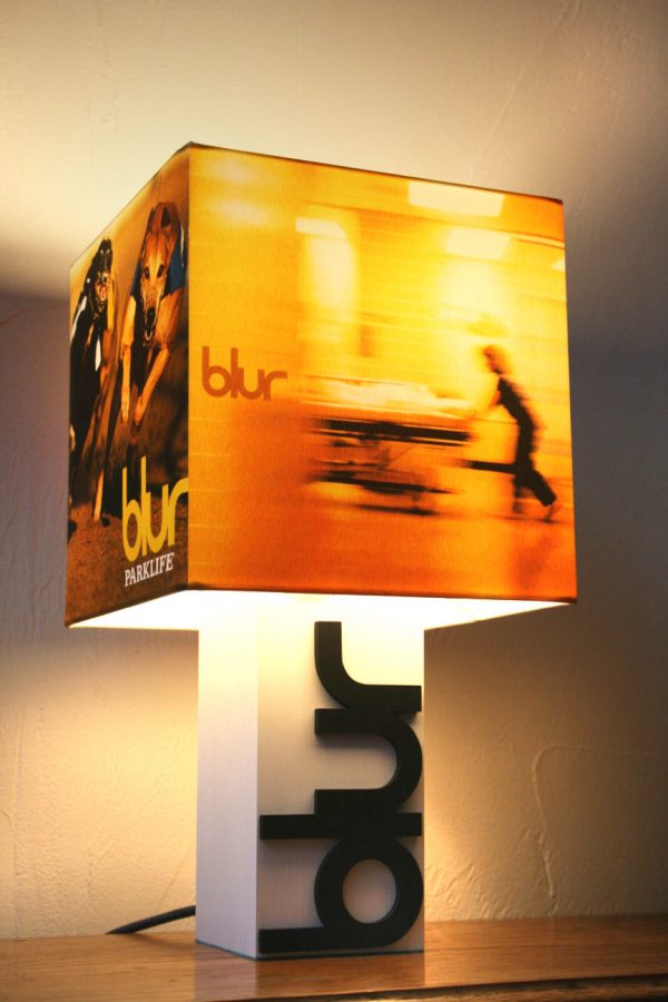 Handmade ‘Blur’ Lamp + Album Cover Shade | The Records Ticking