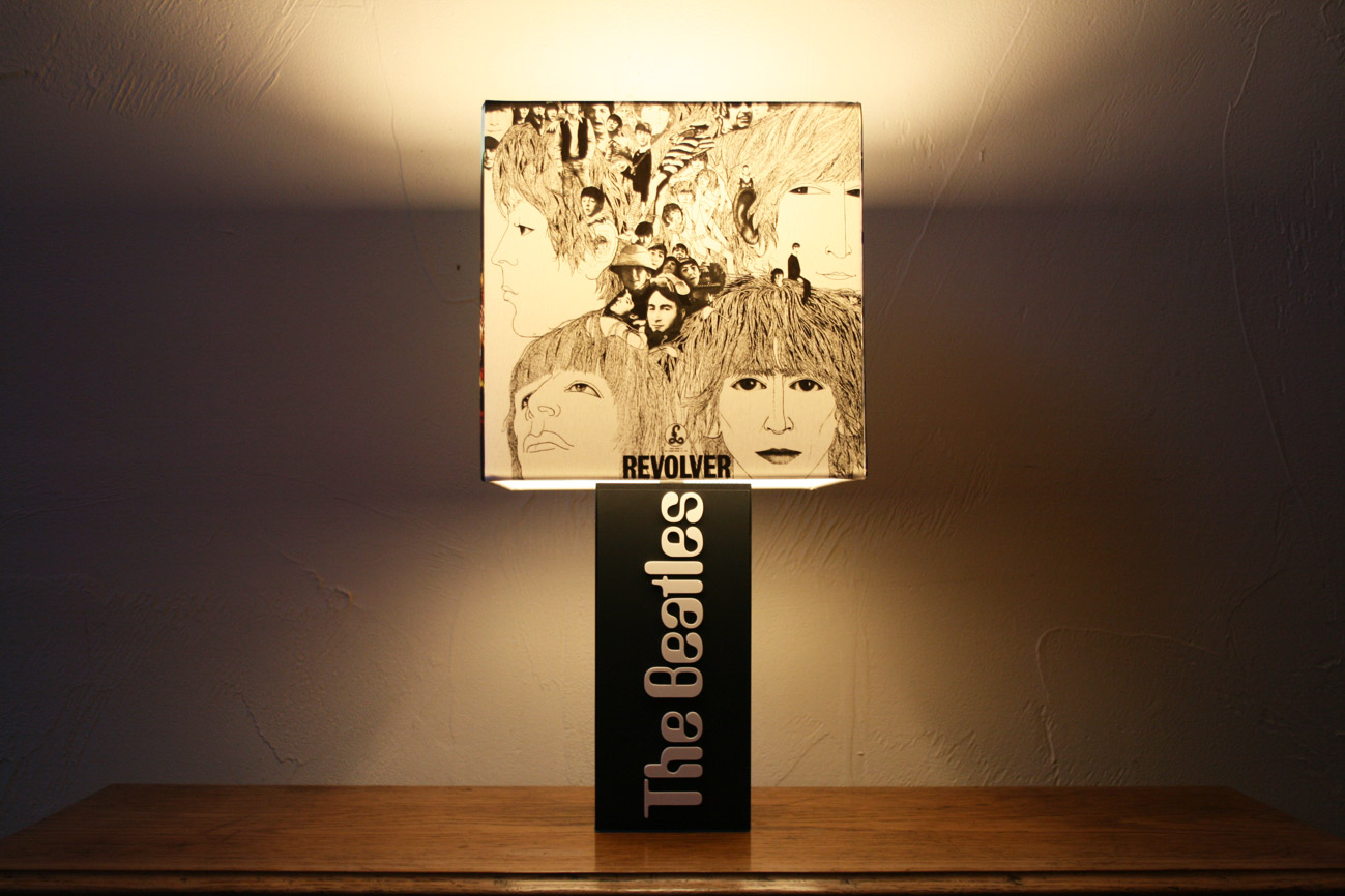 Handmade ‘The Beatles’ Lamp + Album Cover Shade | The Records Ticking