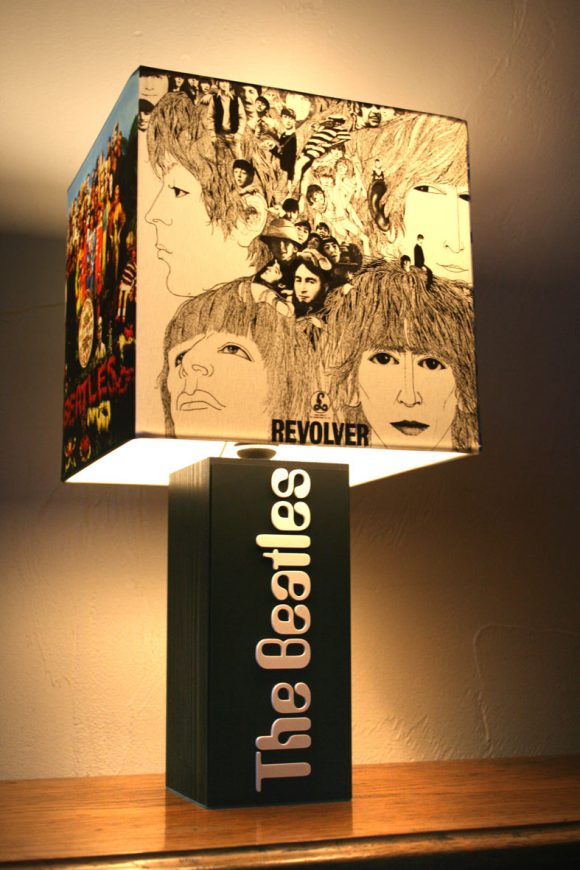 Handmade ‘The Beatles’ Lamp + Album Cover Shade | The Records Ticking