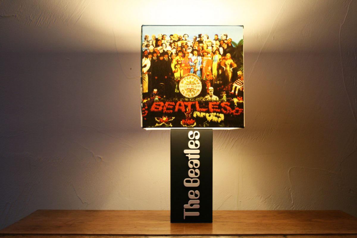 Handmade ‘The Beatles’ Lamp + Album Cover Shade | The Records Ticking