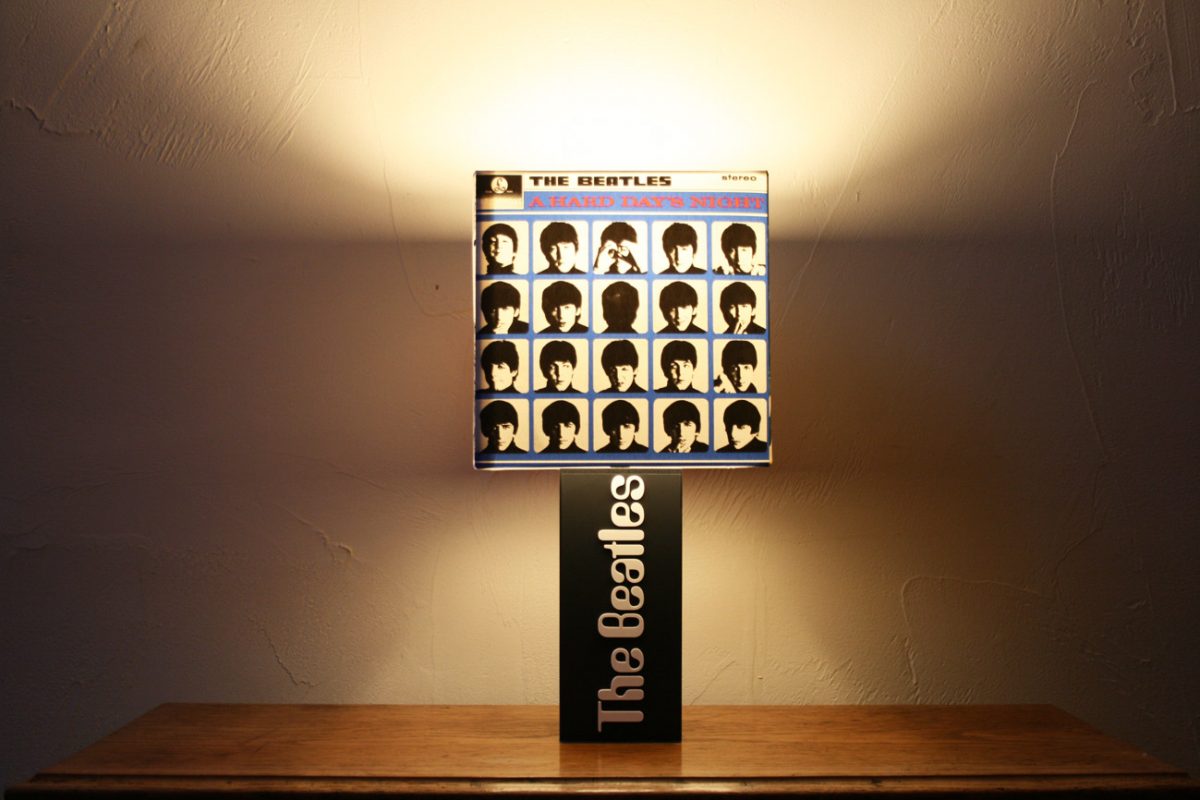 Handmade ‘The Beatles’ Lamp + Album Cover Shade | The Records Ticking