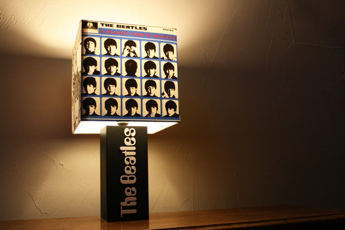 Handmade ‘The Beatles’ Lamp + Album Cover Shade | The Records Ticking
