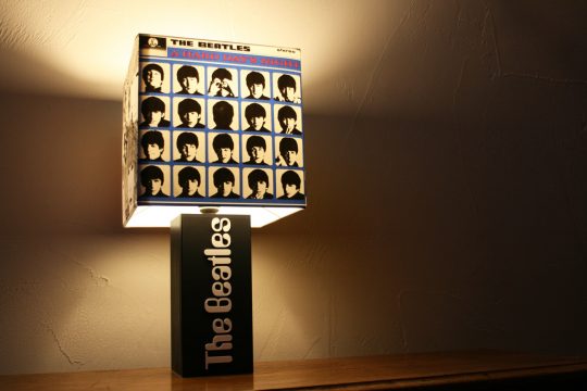 Handmade ‘The Beatles’ Lamp + Album Cover Shade | The Records Ticking