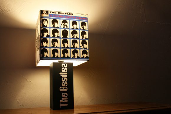 Handmade ‘The Beatles’ Lamp + Album Cover Shade | The Records Ticking