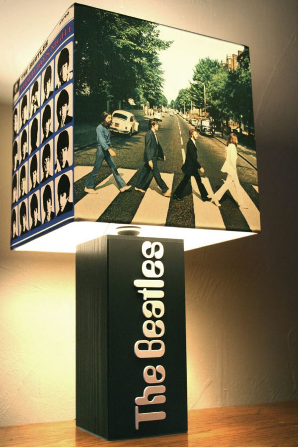 Handmade ‘The Beatles’ Lamp + Album Cover Shade | The Records Ticking