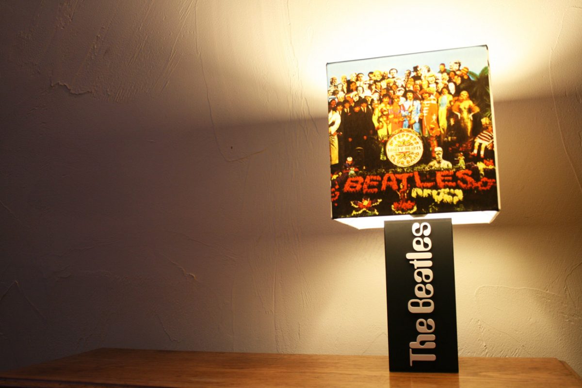 Handmade ‘The Beatles’ Lamp + Album Cover Shade | The Records Ticking