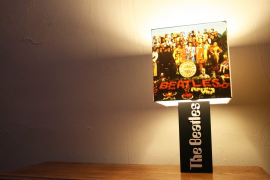 Handmade ‘The Beatles’ Lamp + Album Cover Shade | The Records Ticking