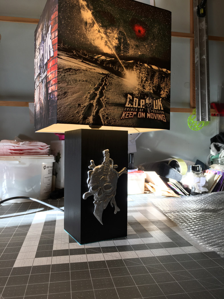 Handmade ‘C.O.P UK’ Lamp + Album Cover Shade | The Records Ticking