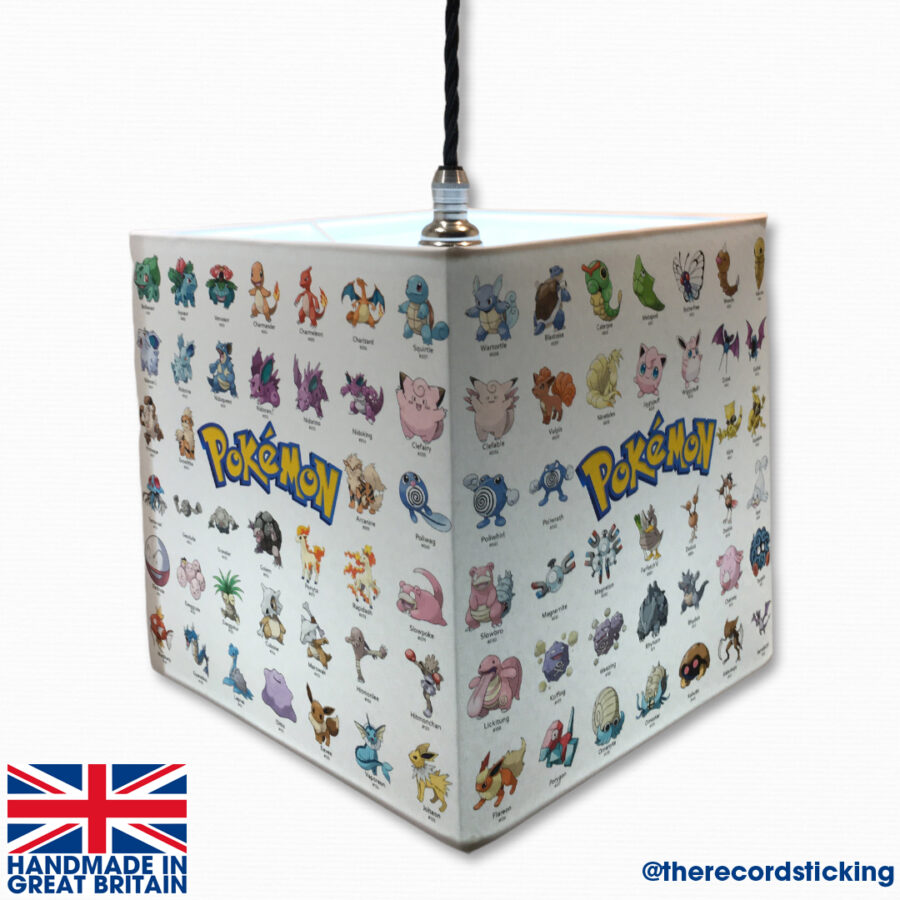 Handmade ‘Pokemon’ Ceiling or Table Lamp Shade | The Records Ticking
