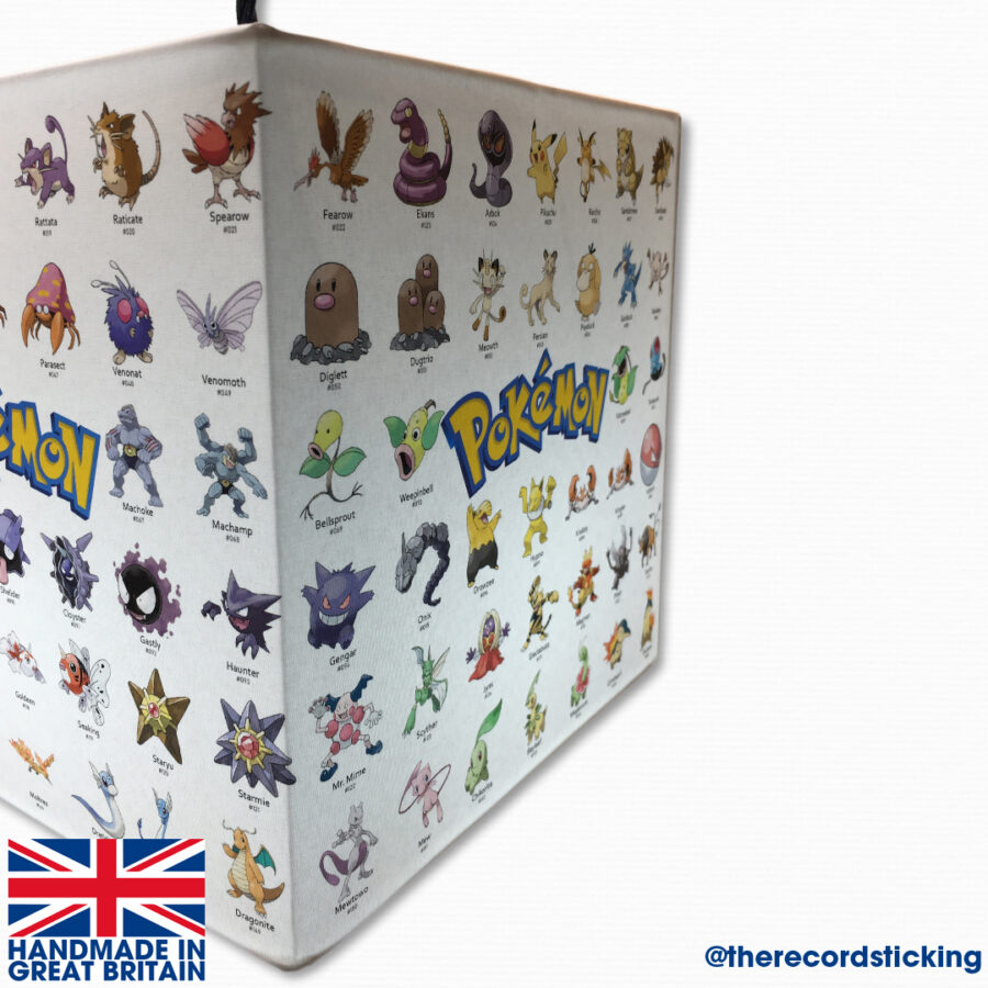 Handmade ‘Pokemon’ Ceiling or Table Lamp Shade | The Records Ticking