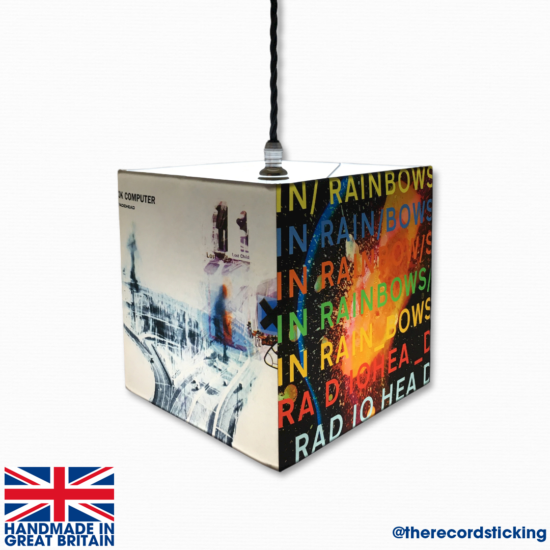 Handmade ‘Radiohead’ Ceiling or Table Lamp Shade | The Records Ticking