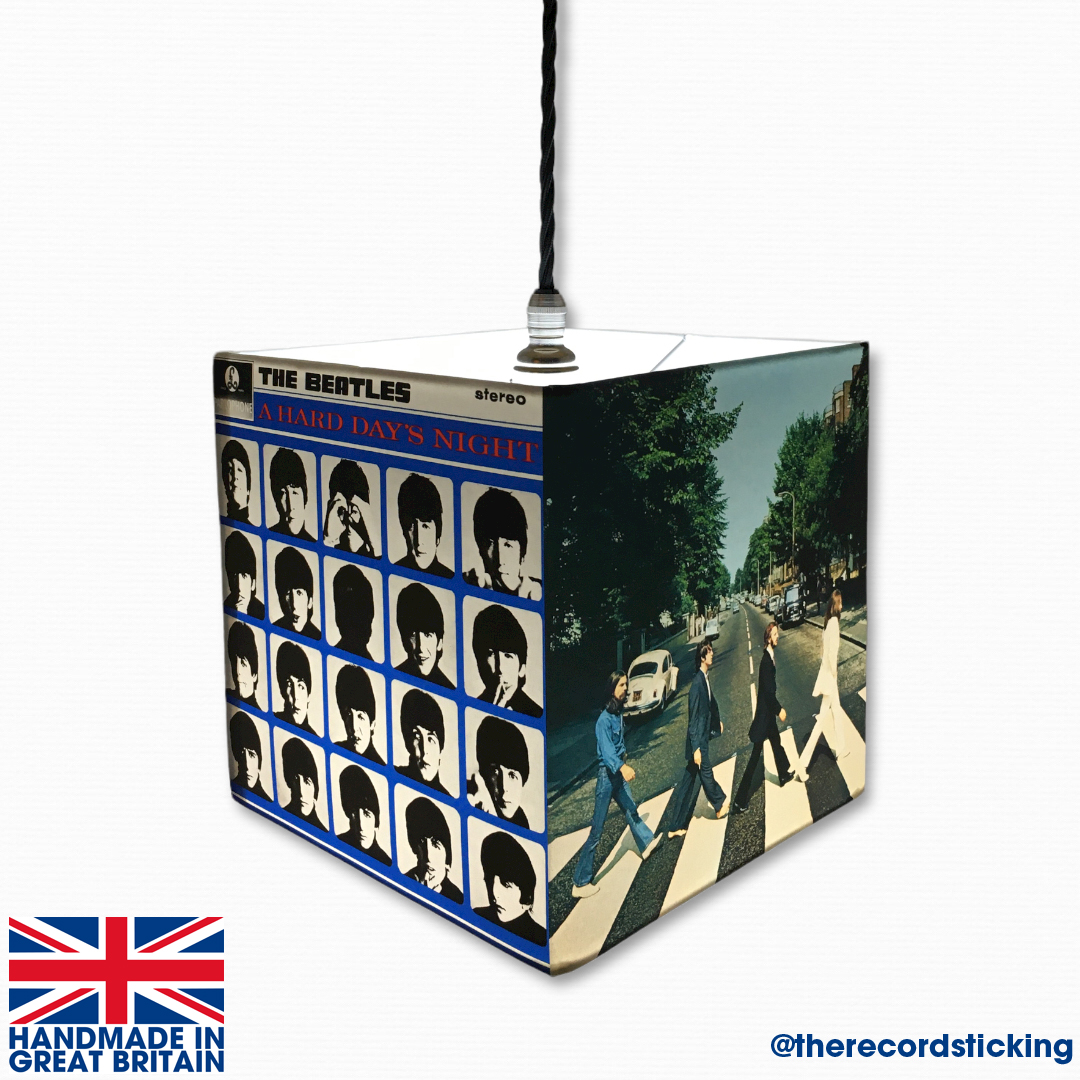 Handmade ‘The Beatles’ Ceiling or Table Lamp Shade | The Records Ticking