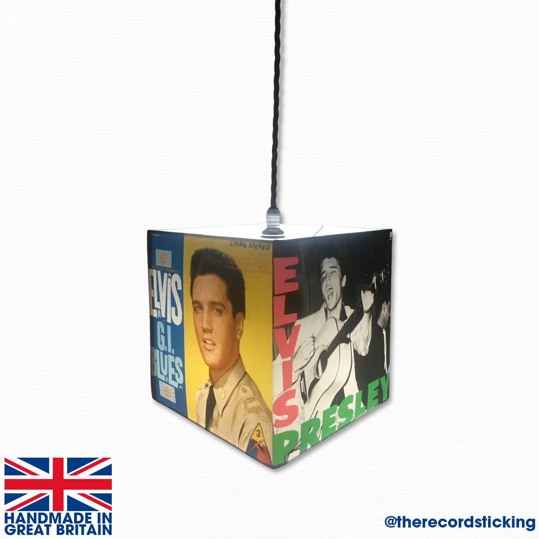 Handmade ‘Elvis Presley’ Ceiling or Table Lamp Shade | The Records Ticking