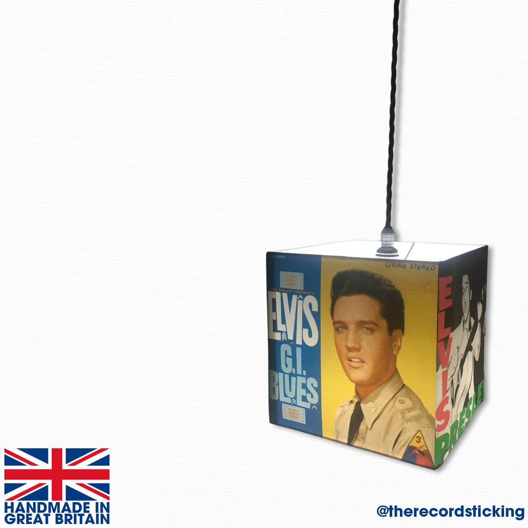 Handmade ‘Elvis Presley’ Ceiling or Table Lamp Shade | The Records Ticking