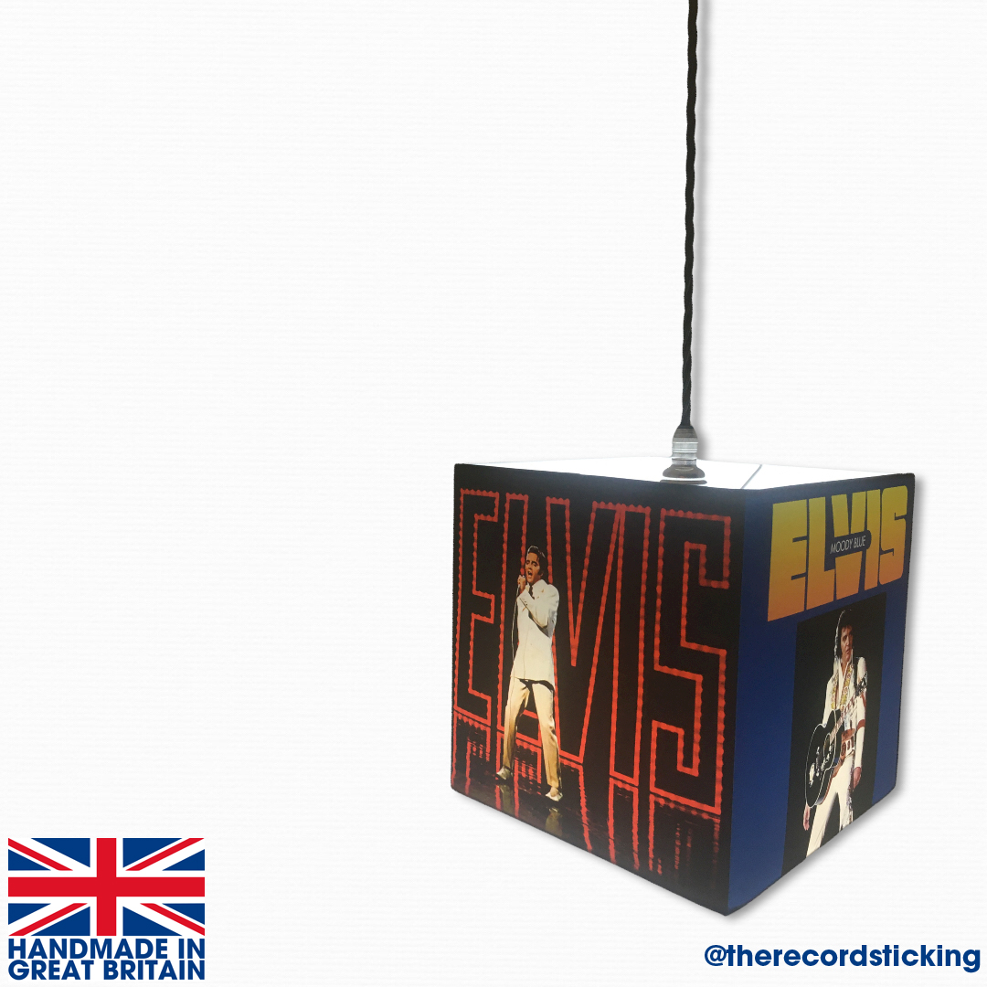 Handmade ‘Elvis Presley’ Ceiling or Table Lamp Shade | The Records Ticking