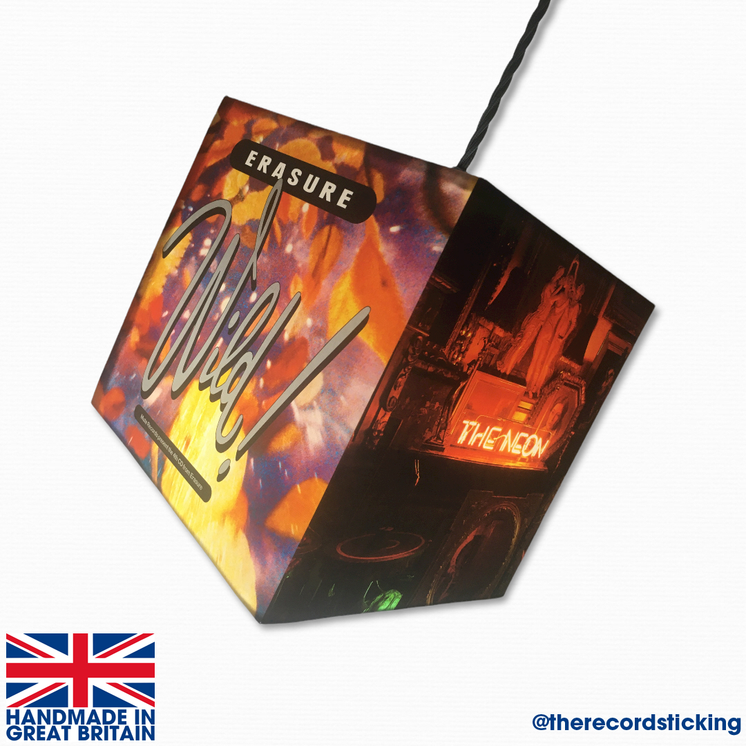Handmade ‘Erasure’ Lamp + Album Cover Shade | The Records Ticking