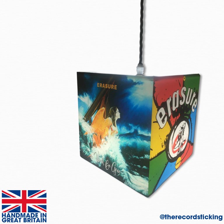 Handmade ‘Erasure’ Lamp + Album Cover Shade | The Records Ticking