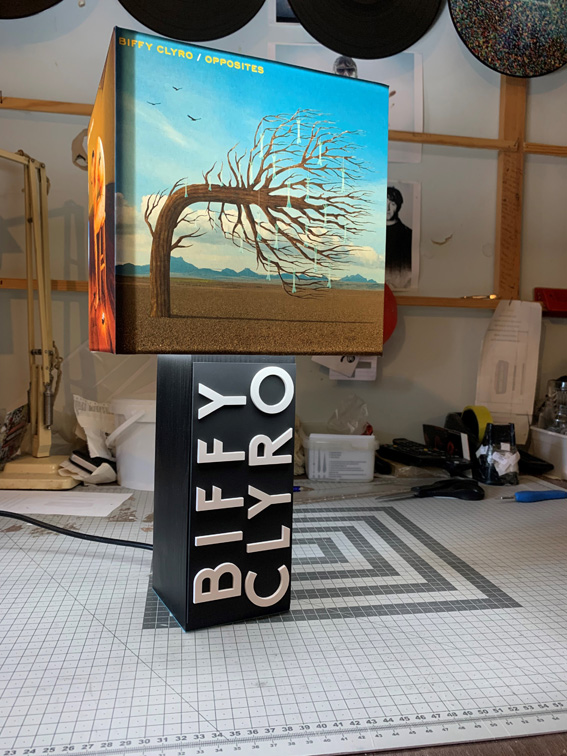Handmade ‘Biffy Clyro’ Lamp + Album Cover Shade | The Records Ticking