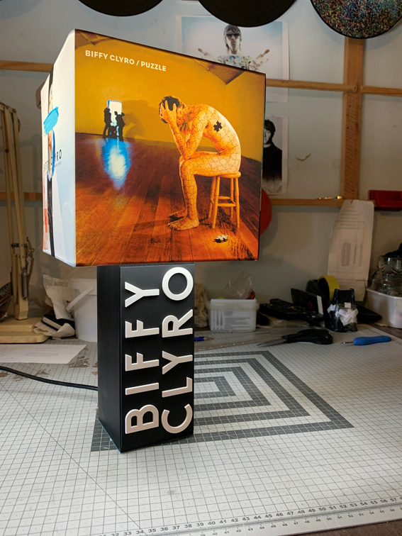 Handmade ‘Biffy Clyro’ Lamp + Album Cover Shade | The Records Ticking