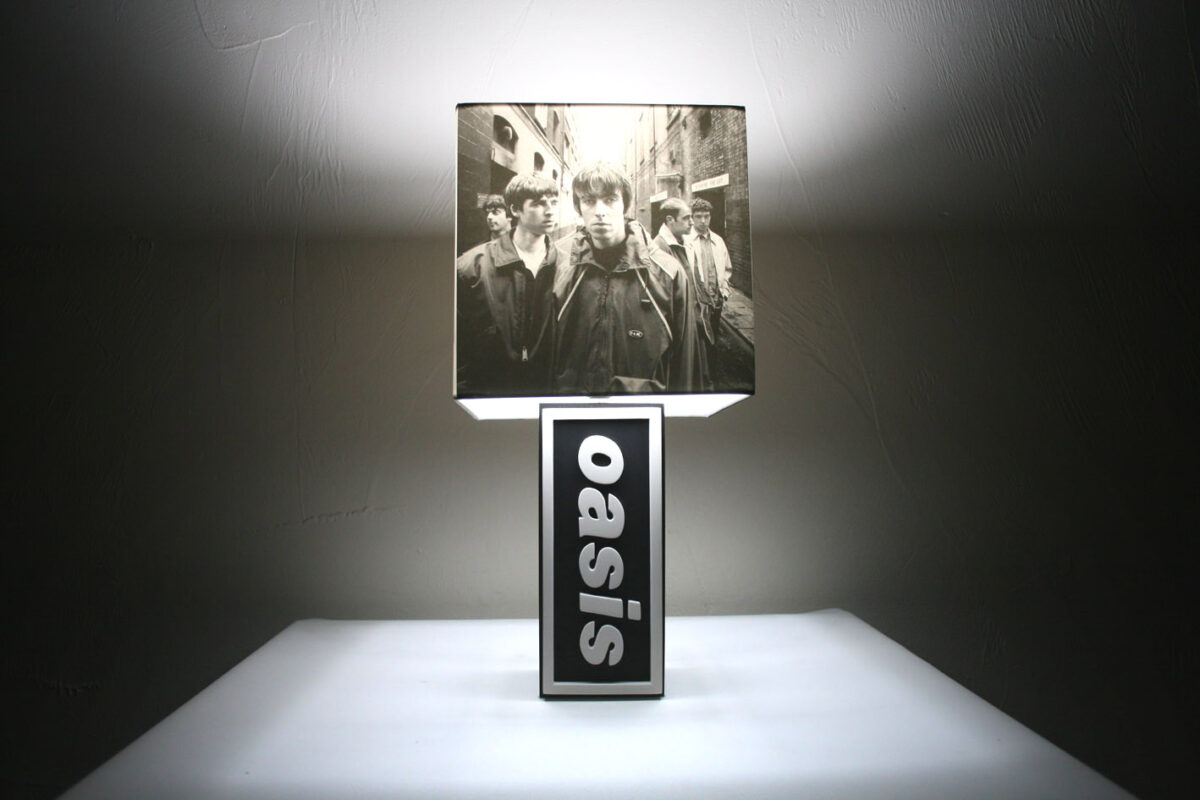 Handmade Oasis Lamp + Slane Castle Gig Shade | The Records Ticking