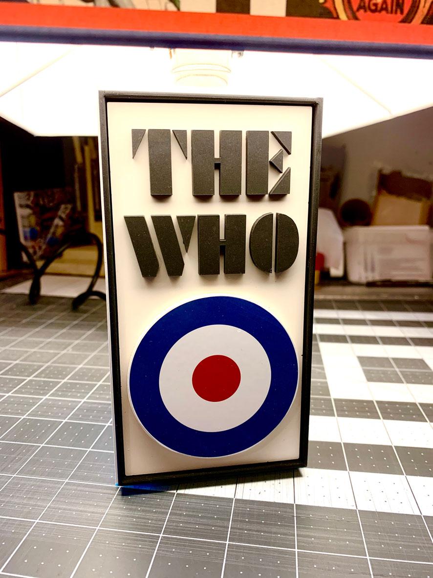 Handmade ‘The Who’ Lamp + Album Cover Shade | The Records Ticking