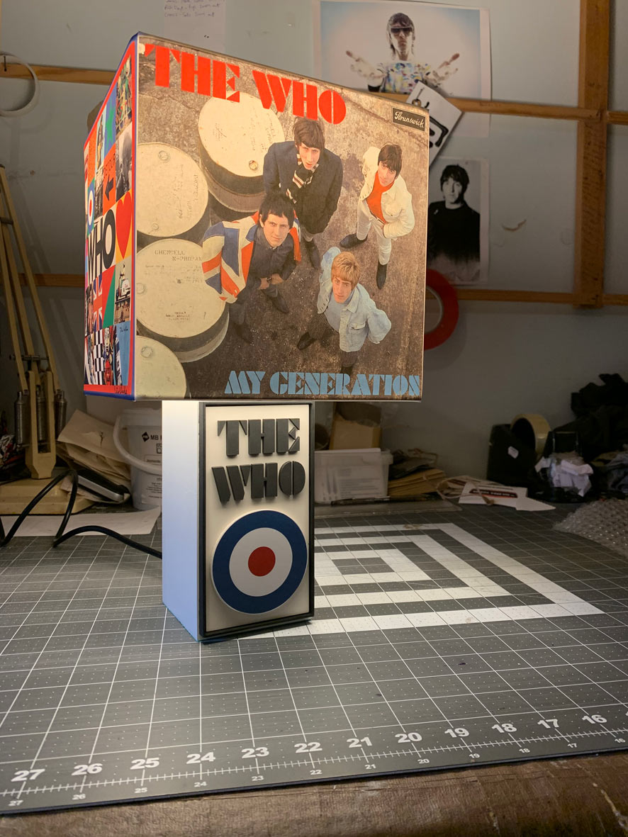 Handmade ‘The Who’ Lamp + Album Cover Shade | The Records Ticking
