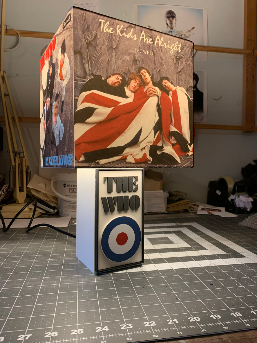 Handmade ‘The Who’ Lamp + Album Cover Shade | The Records Ticking
