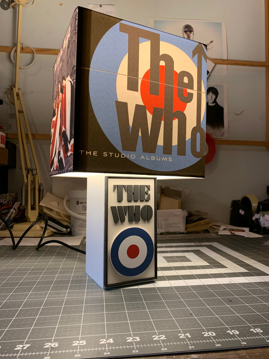 Handmade ‘The Who’ Lamp + Album Cover Shade | The Records Ticking